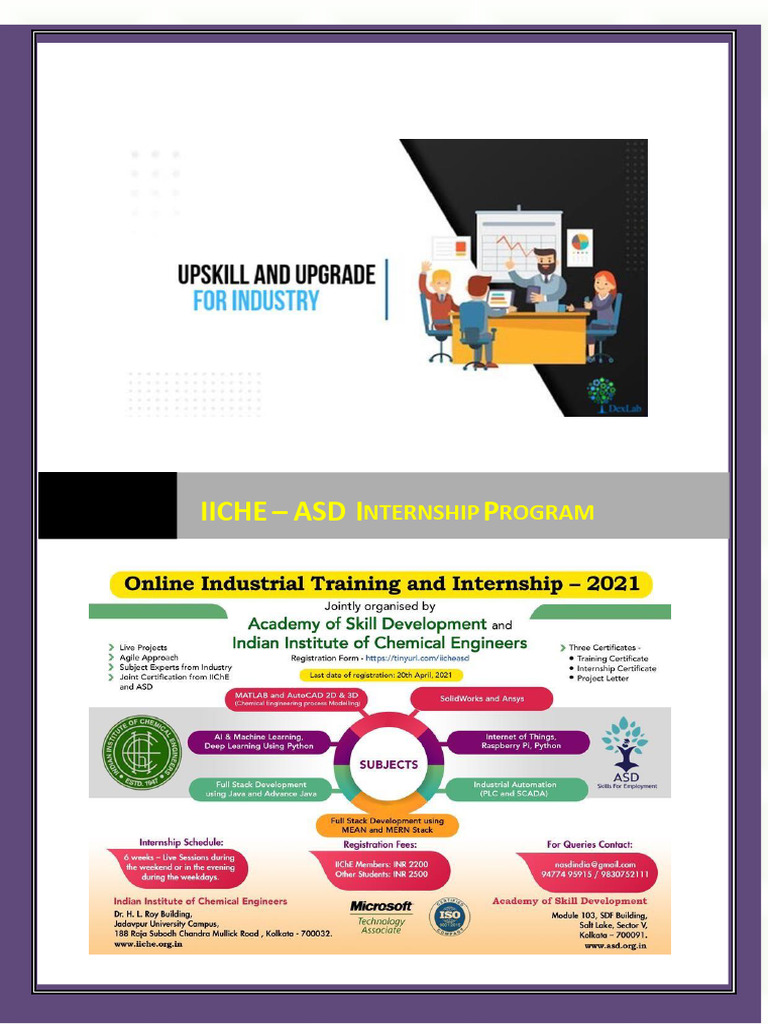 ASD-IICHE BROCHURE | PDF | Computing | Engineering
