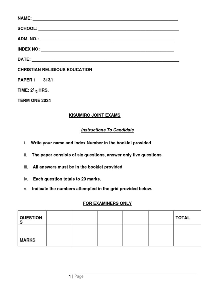 Holiday Assignments | PDF | The Exodus | Jesus