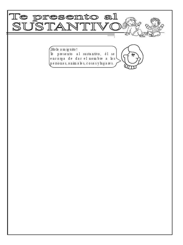 Actividades de sustantivos para niños | PDF