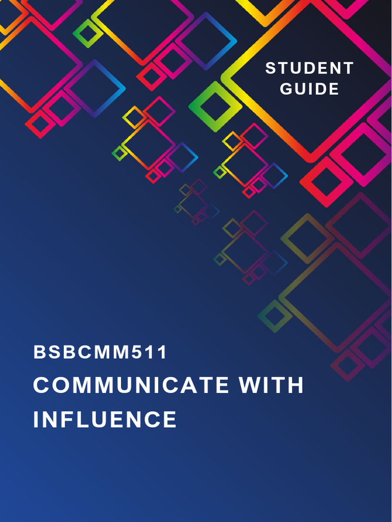 BSBCMM511-Student-Guide PDF v1 0 | PDF | Negotiation | Communication