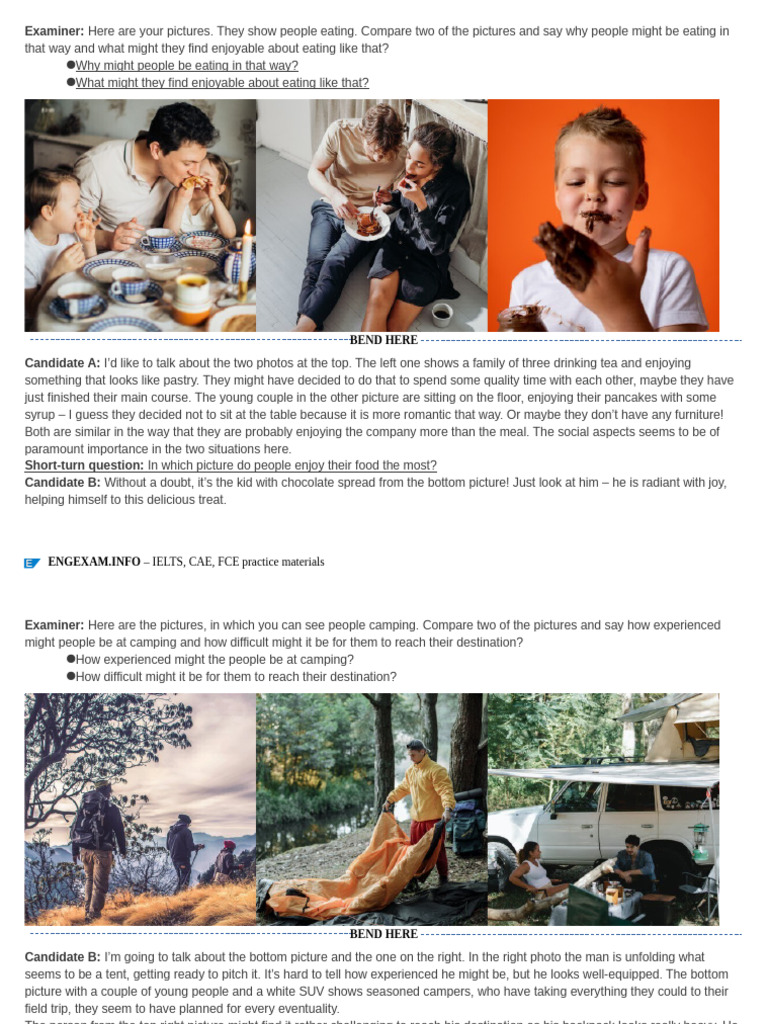 CAE Speaking Part 2, Set 14 | PDF