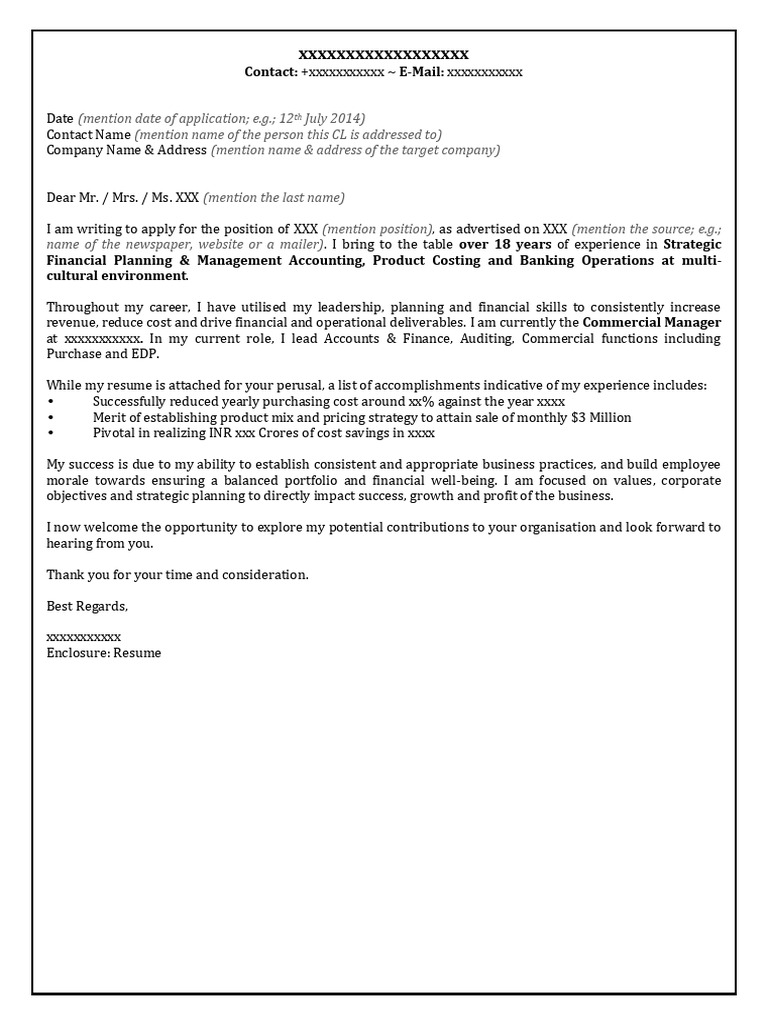 Banking Cover Letter | PDF