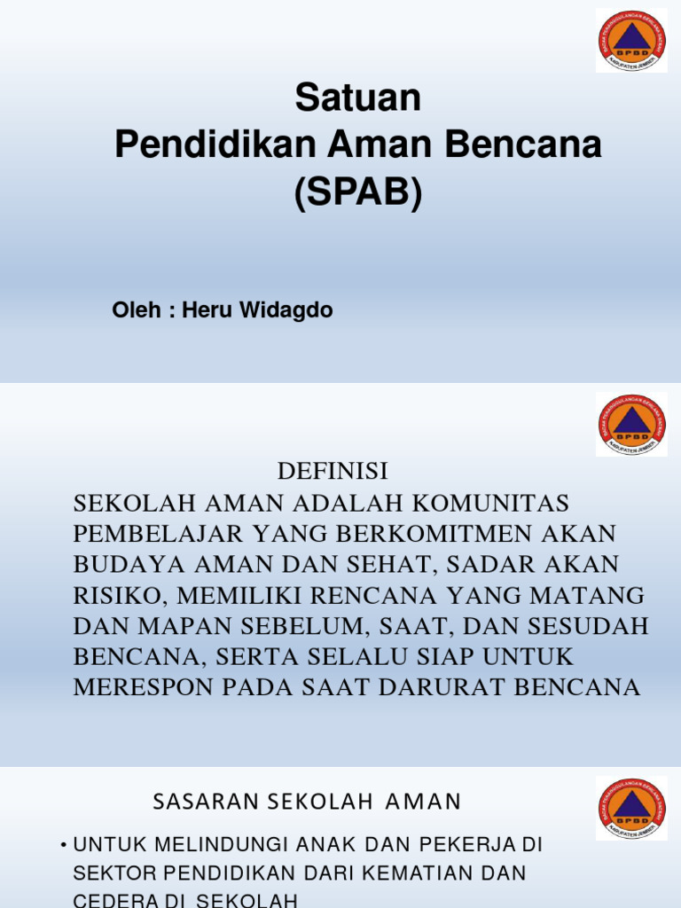 Sekolah Aman Bencana | PDF