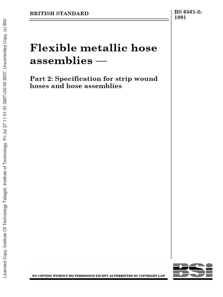 BS 6501 2 1991 Flexible Metallic | PDF | Sheet Metal | Asbestos