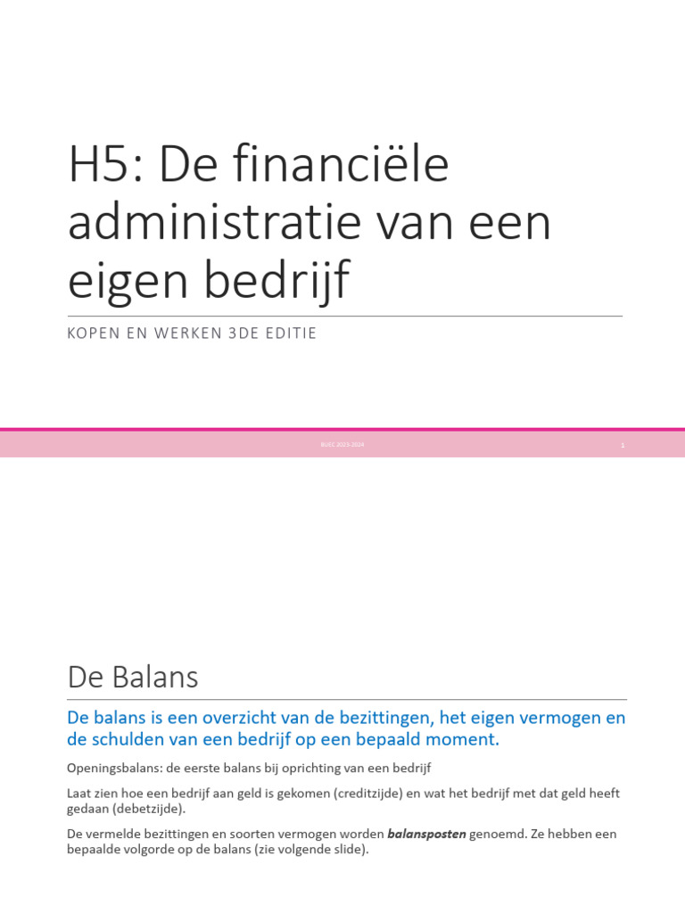 Kopen en Werken H5 | PDF