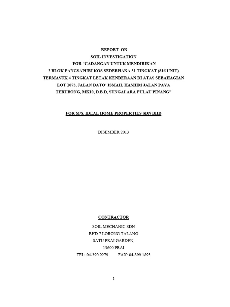 Imp2-Soil Investigation Report | PDF | Natural Materials | Soil