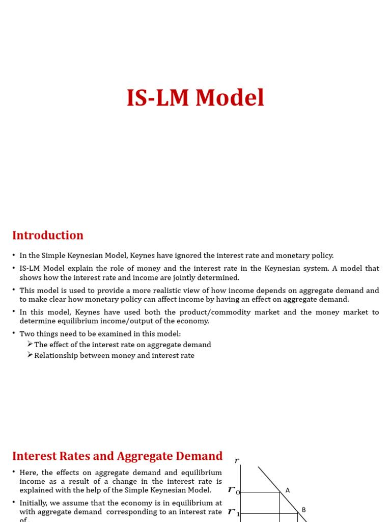 IS-LM Model | PDF | Demand For Money | Interest