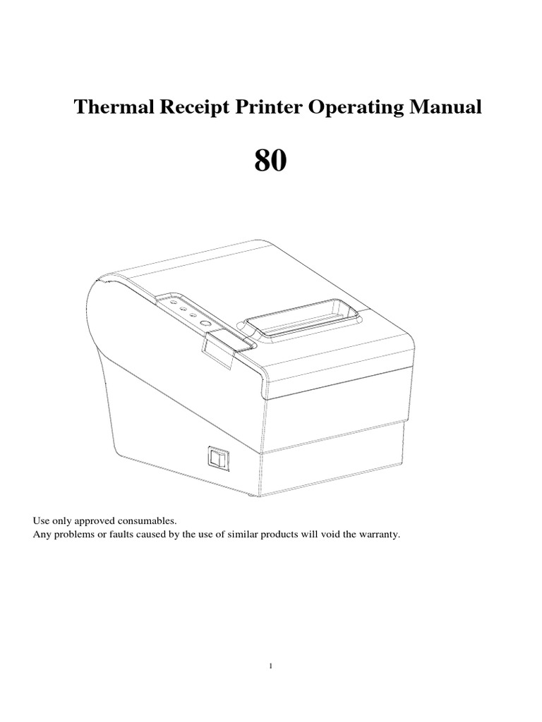 80 User Manual Rev 1.0 | PDF | Printer (Computing) | Ac Power Plugs And ...