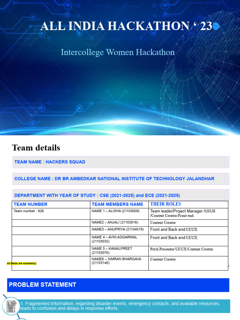 Hackathon Final | Download Free PDF | Emergency Management | Debugging