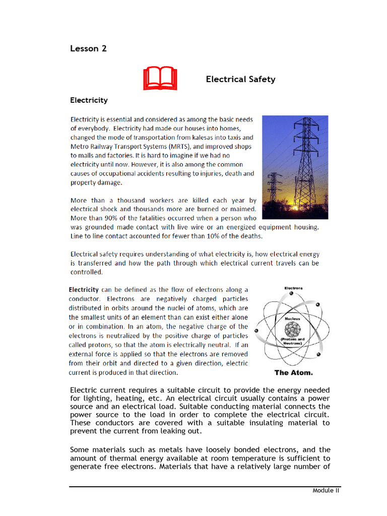 EEAC 112 BOSH Module II Lesson 2 | PDF | Fuse (Electrical) | Insulator ...