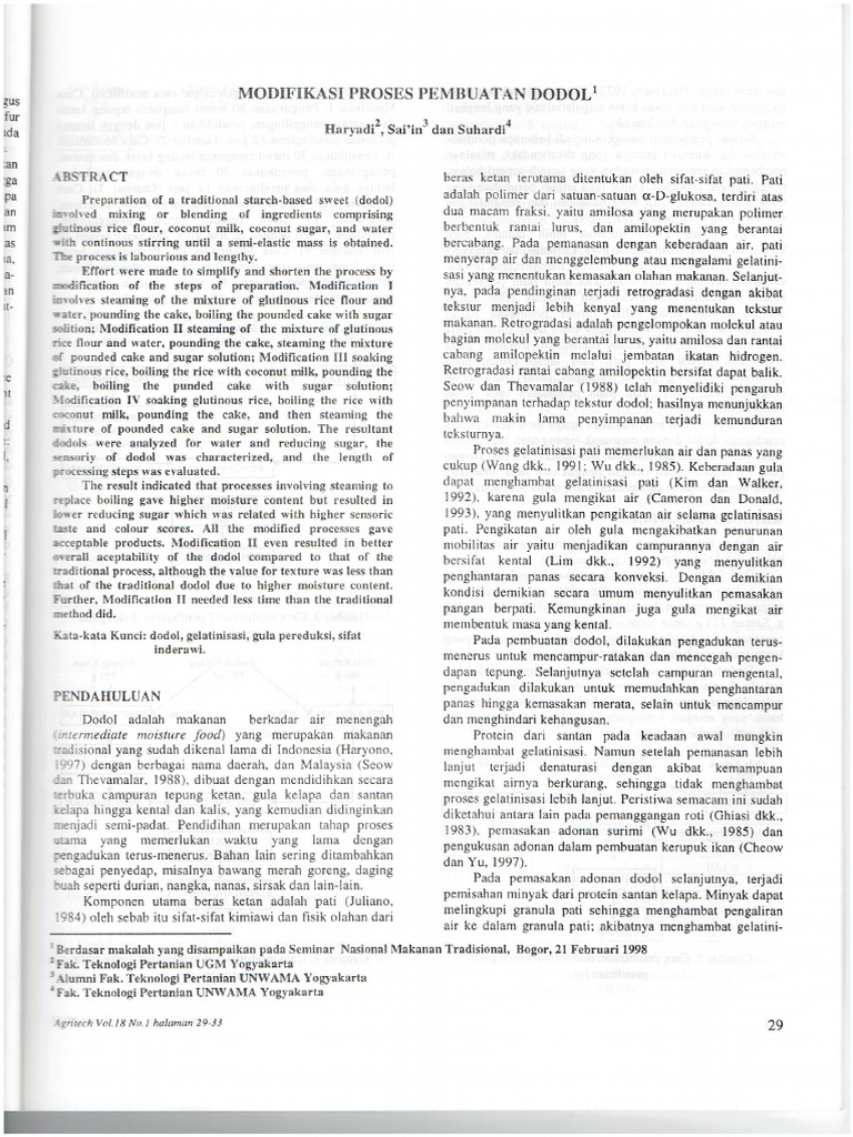 Modifikasi Proses Pembuatan Dodol | PDF