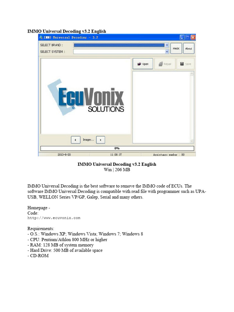 IMMO Universal Decoding v3.2 English | PDF