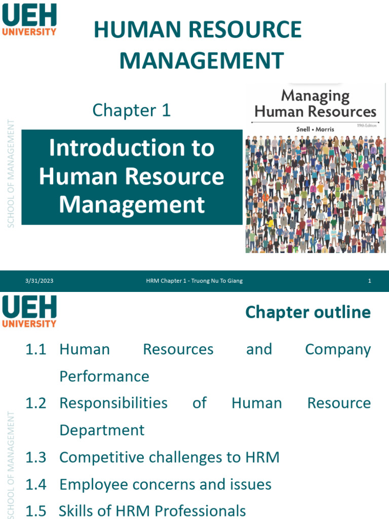 HRM Chapter 1 | PDF | Human Resource Management | Employment