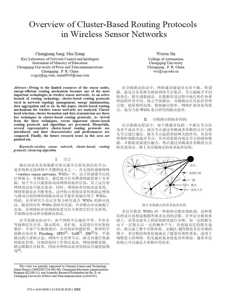 4 Overview Of Cluster Based Routing Protocols Pdf Wireless Sensor Network Computer Network