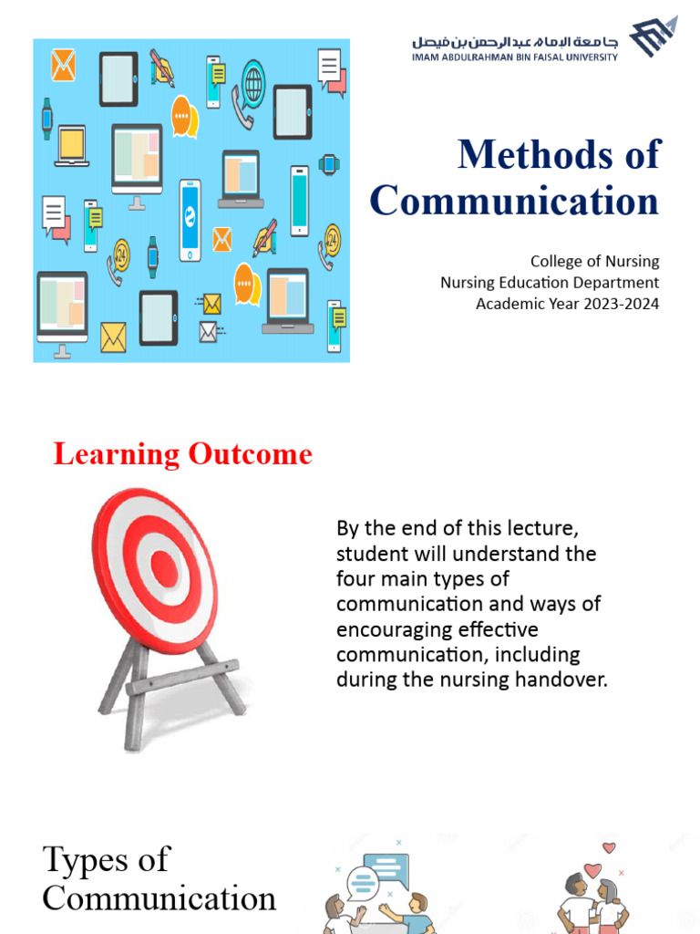 4 - Methods of Communication | PDF | Nonverbal Communication ...