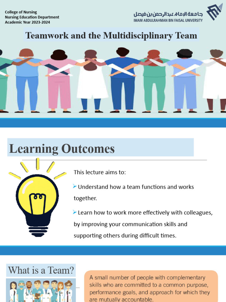 Teamwork and Multidisciplinary Team | Download Free PDF | Nursing ...