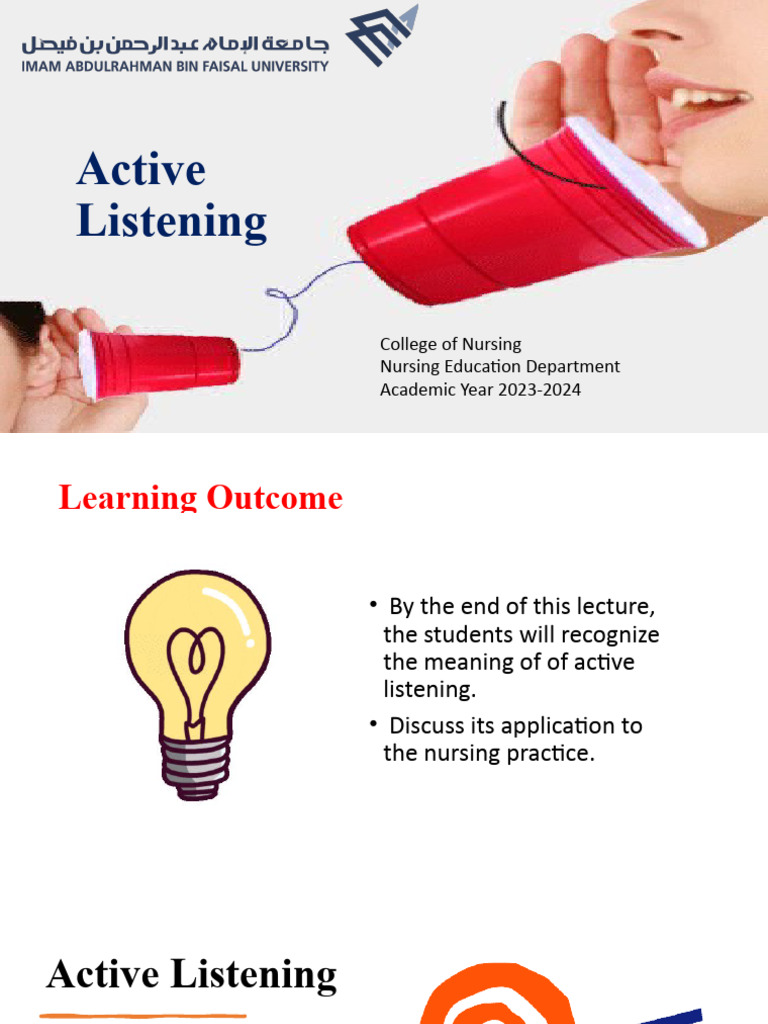 Active Listening | PDF | Communication | Empathy