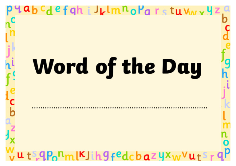Word of the Day | PDF