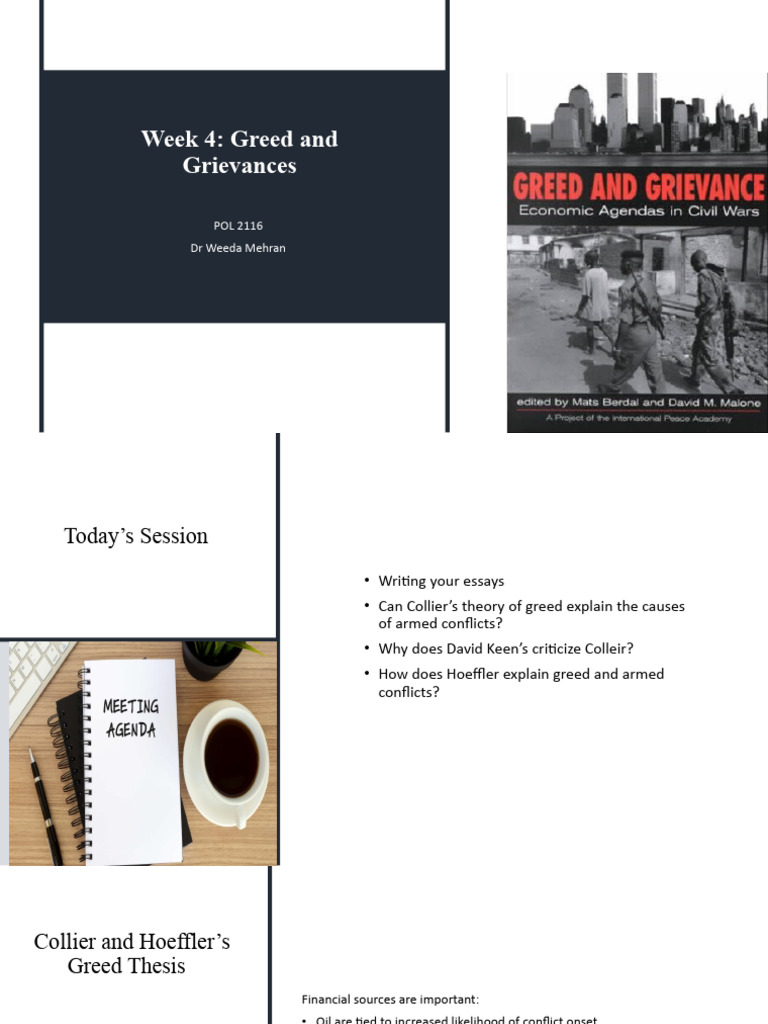W04 L04 Greed Grievance | PDF | Rebellions | Civil War