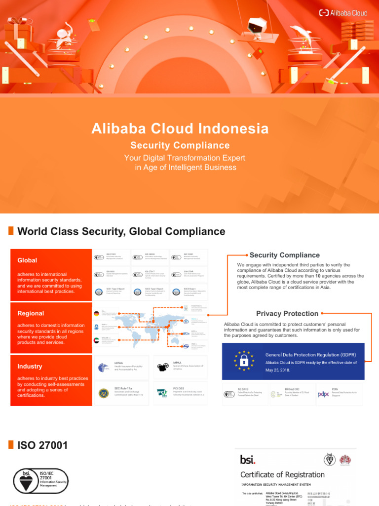 Alibaba Cloud Security Compliance | PDF | Payment Card Industry Data Security Standard