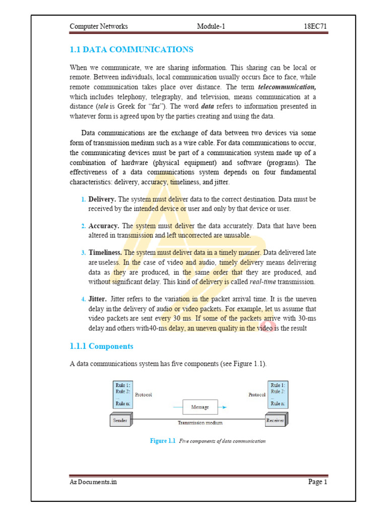 Module 1 Pdf Duplex Telecommunications Network Topology