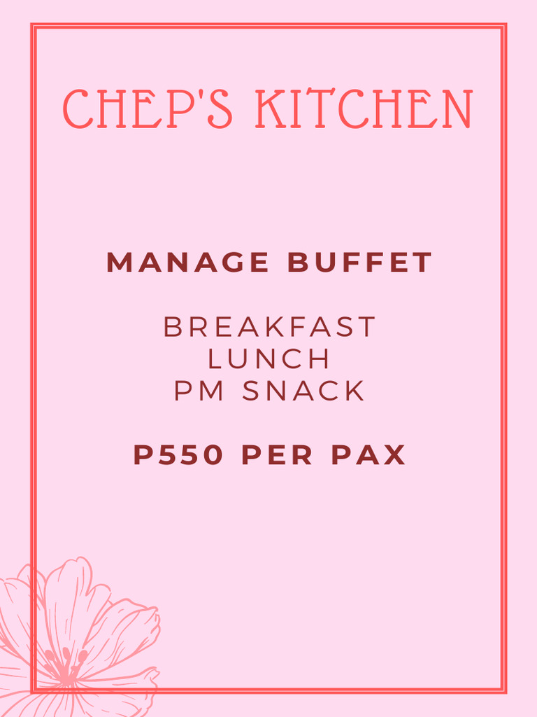 Manage Buffet - Updated | PDF | Salad | Pasta