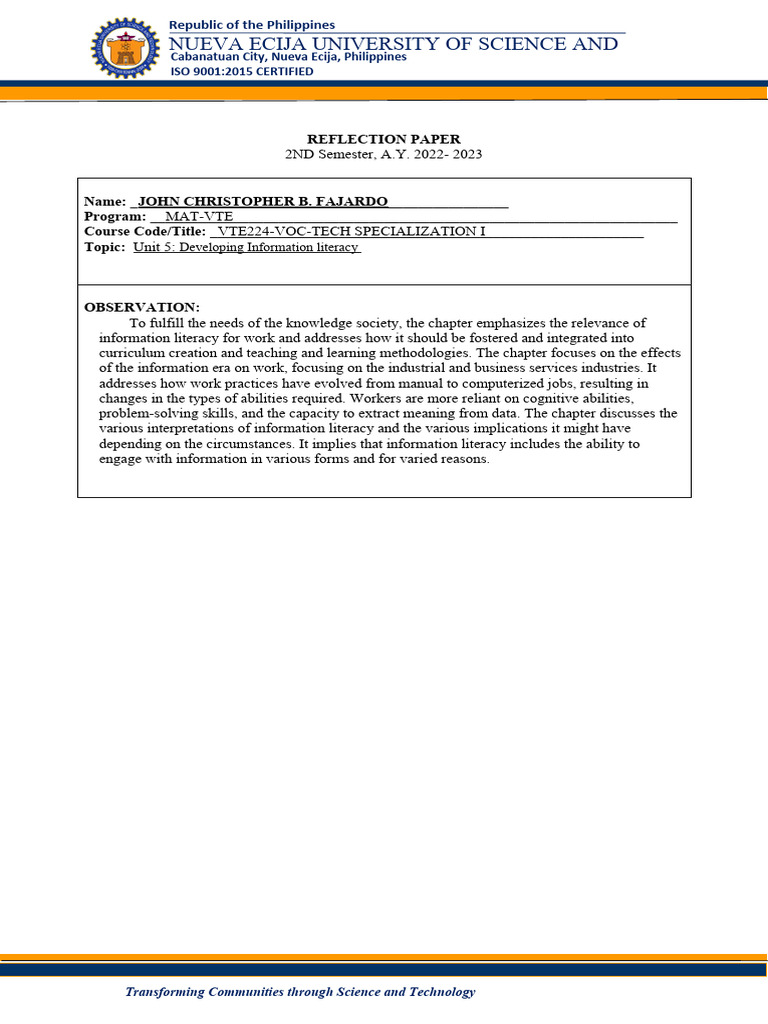 Learning Unit 5 | PDF