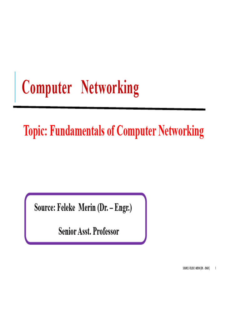 Feleke - Data - Com - Lecture 1 | PDF | Computer Network | Duplex (Telecommunications)