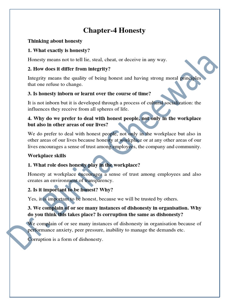 Honesty | PDF