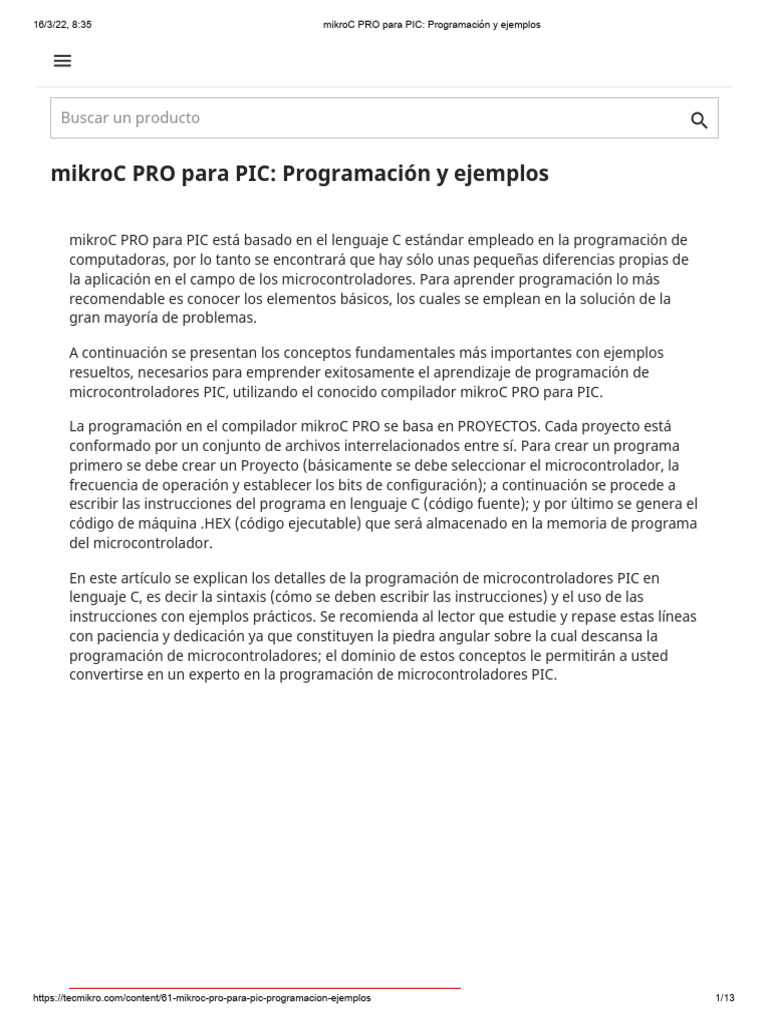 mikroC PRO para PIC_ Programación y ejemplos | PDF | Programación de computadoras | Programa de ...