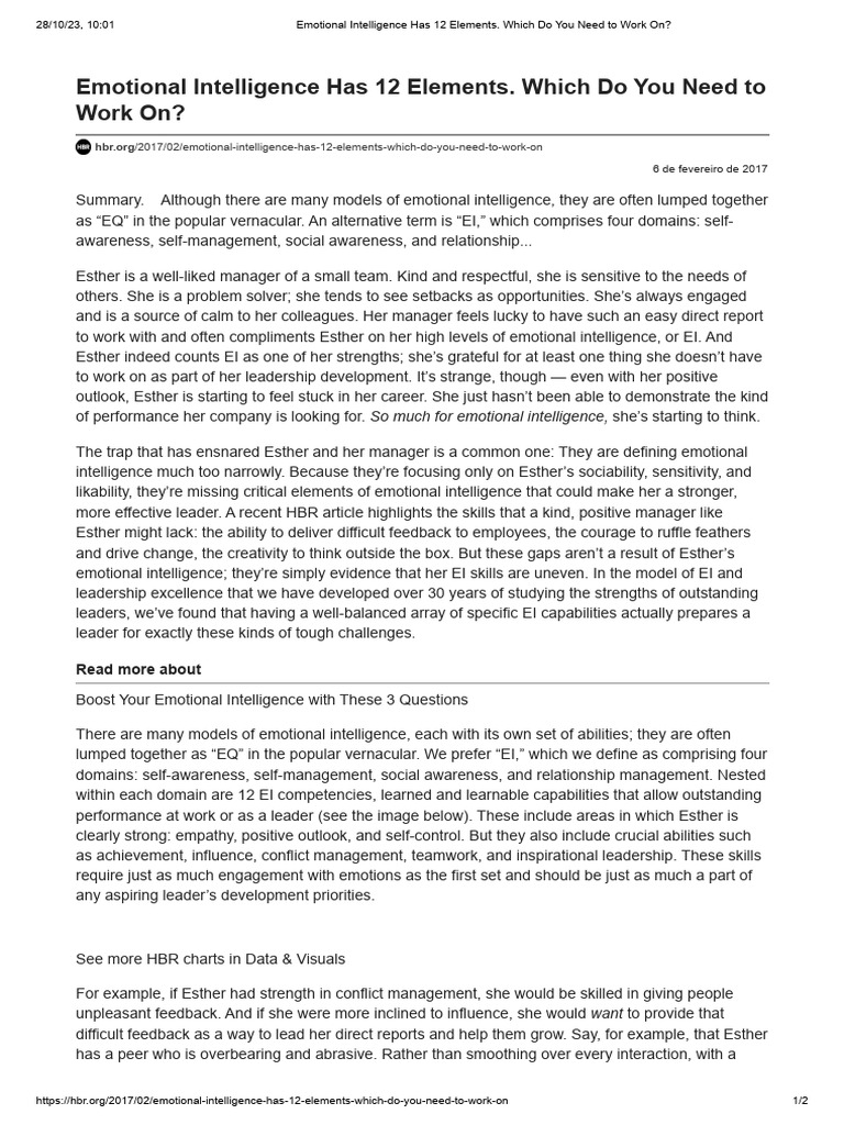 Emotional Intelligence Has 12 Elements. Which Do You Need To Work On ...