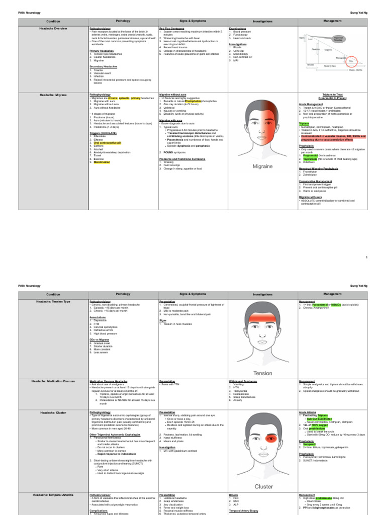 Comprehensive Guide to Headaches | PDF | Headache | Migraine