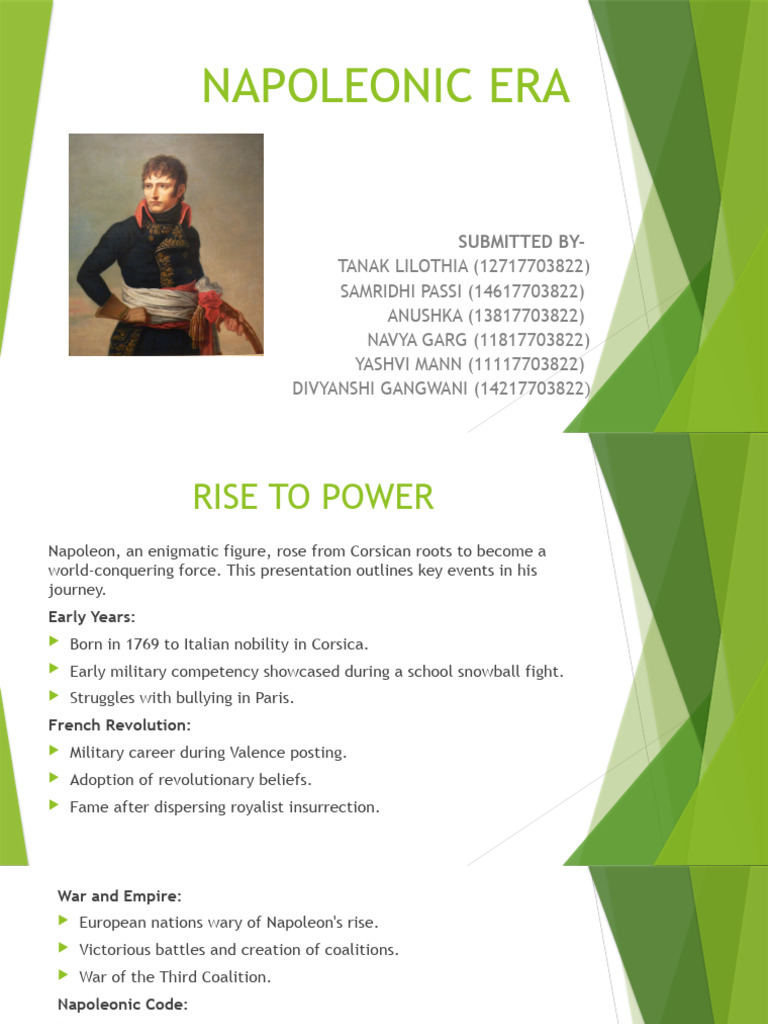 NAPOLEONIC ERA | PDF | Napoleon | First French Empire