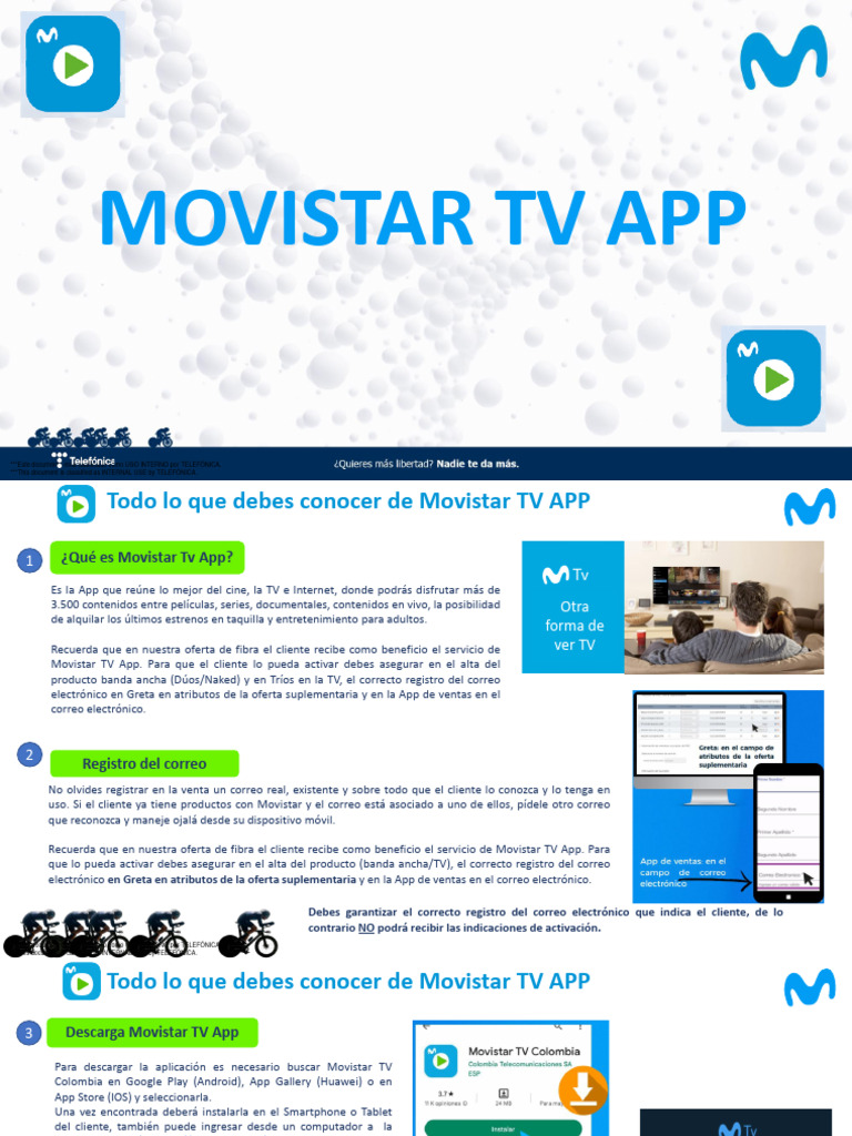 6-Movistar TV APP Todo Lo Que Debes Conocer | Descargar gratis PDF | Aplicación movil | Google Play