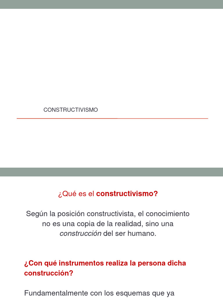 Constructivismo | PDF | Constructivismo (filosofía de la educación) | Aprendizaje