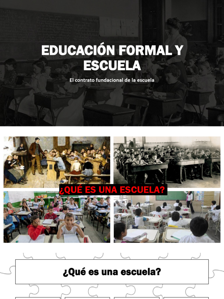 Ppt Educación Formal y Escuela | PDF | Escuelas | Pedagogía