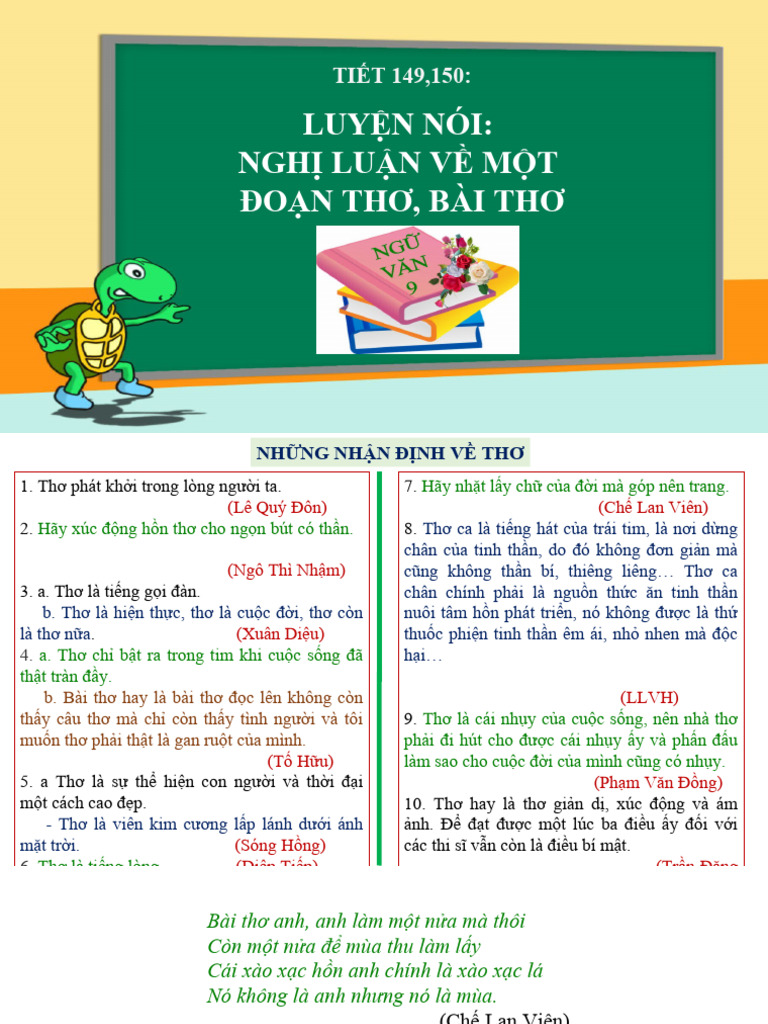 Bai 27 Luyen Noi Nghi Luan Ve Mot Doan Tho Bai Tho | PDF