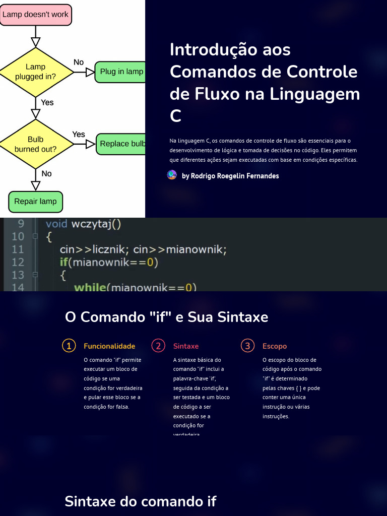 Aula 05 - Comando If Else | PDF | Controle de fluxo | Informática