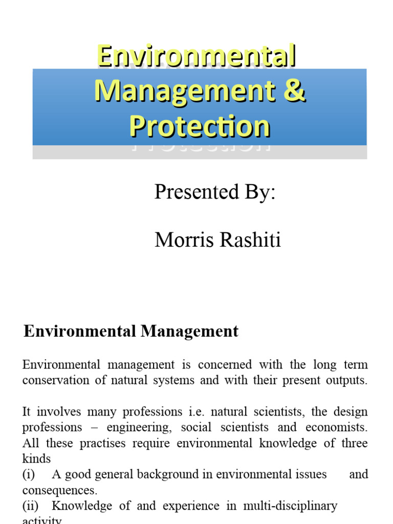 4 To 8 Environmental Management | PDF | Environmental Impact Assessment ...