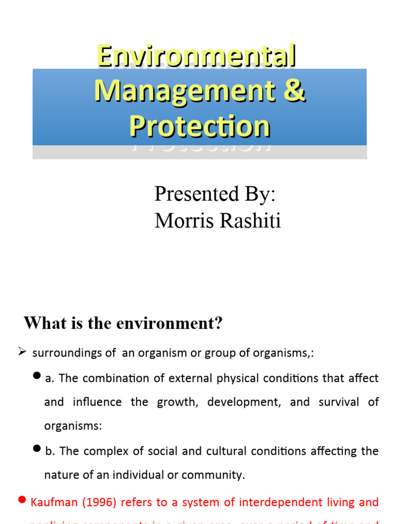 1 To 3 Environmental Management | PDF | Ecosystem | Sustainability