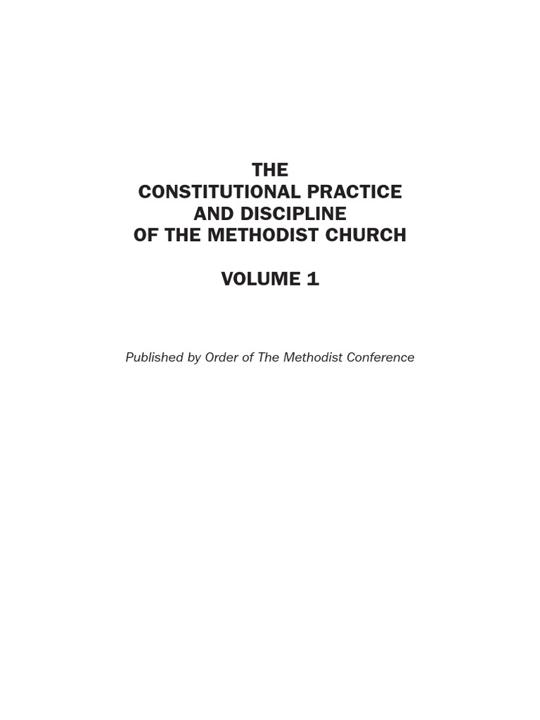 Methodist Church Constitution | PDF | Trustee | Methodism