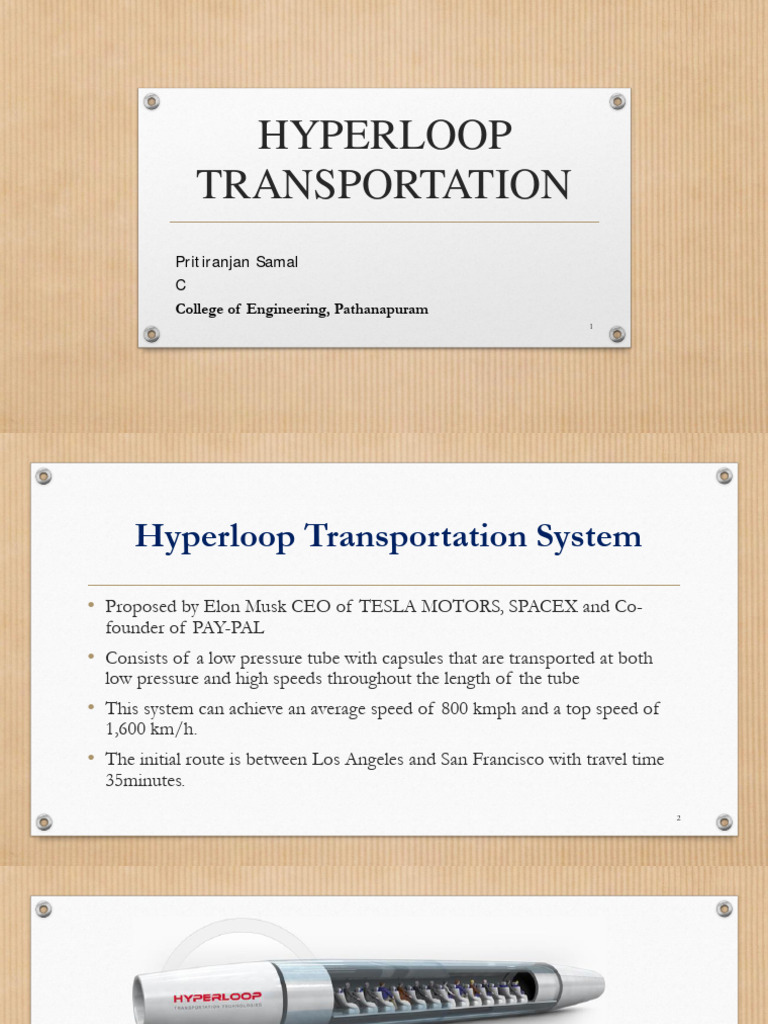 Hyperloop Transportation Slide | PDF | Hyperloop | Mechanical Engineering