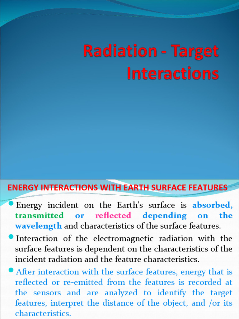 4.radiation - Target Interactions | PDF | Reflection (Physics) | Electromagnetic Radiation