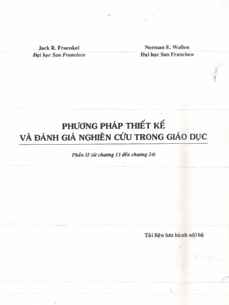 Thiết Kế Nghiên Cứu Fraenkel 5e | PDF