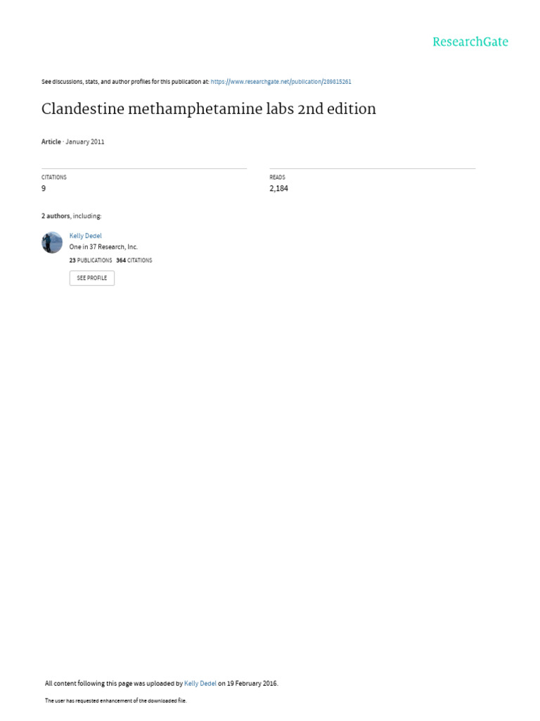 Clandestine Drug Labs | PDF | Illegal Drug Trade | Waste