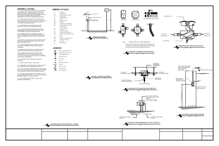 General Notes Elec | PDF | Electrical Wiring | Electrical Equipment