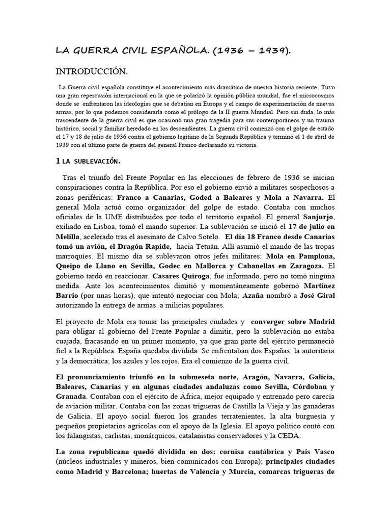 Wuolah Premium La Guerrra Civil Copia 2 | PDF | Francisco franco ...