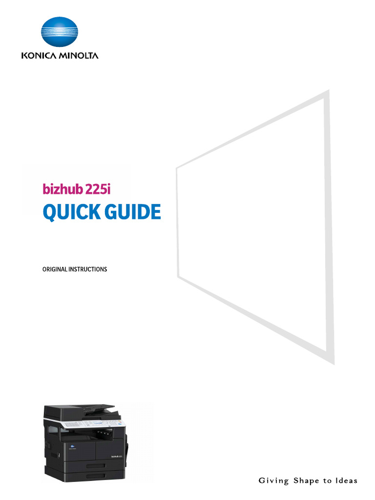 bizhub-225i_quick-guide_en_1-3-0 | PDF | Ac Power Plugs And Sockets