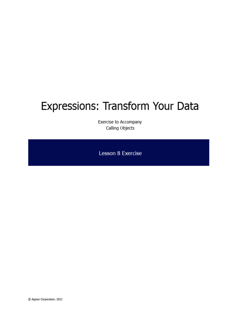 RF - Lesson 8 Exercise - Calling Objects | Download Free PDF | Educational Technology | Computing