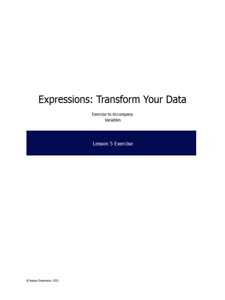 RF - Lesson 5 Exercise - Variables | PDF | Variable (Computer Science) | Educational Technology